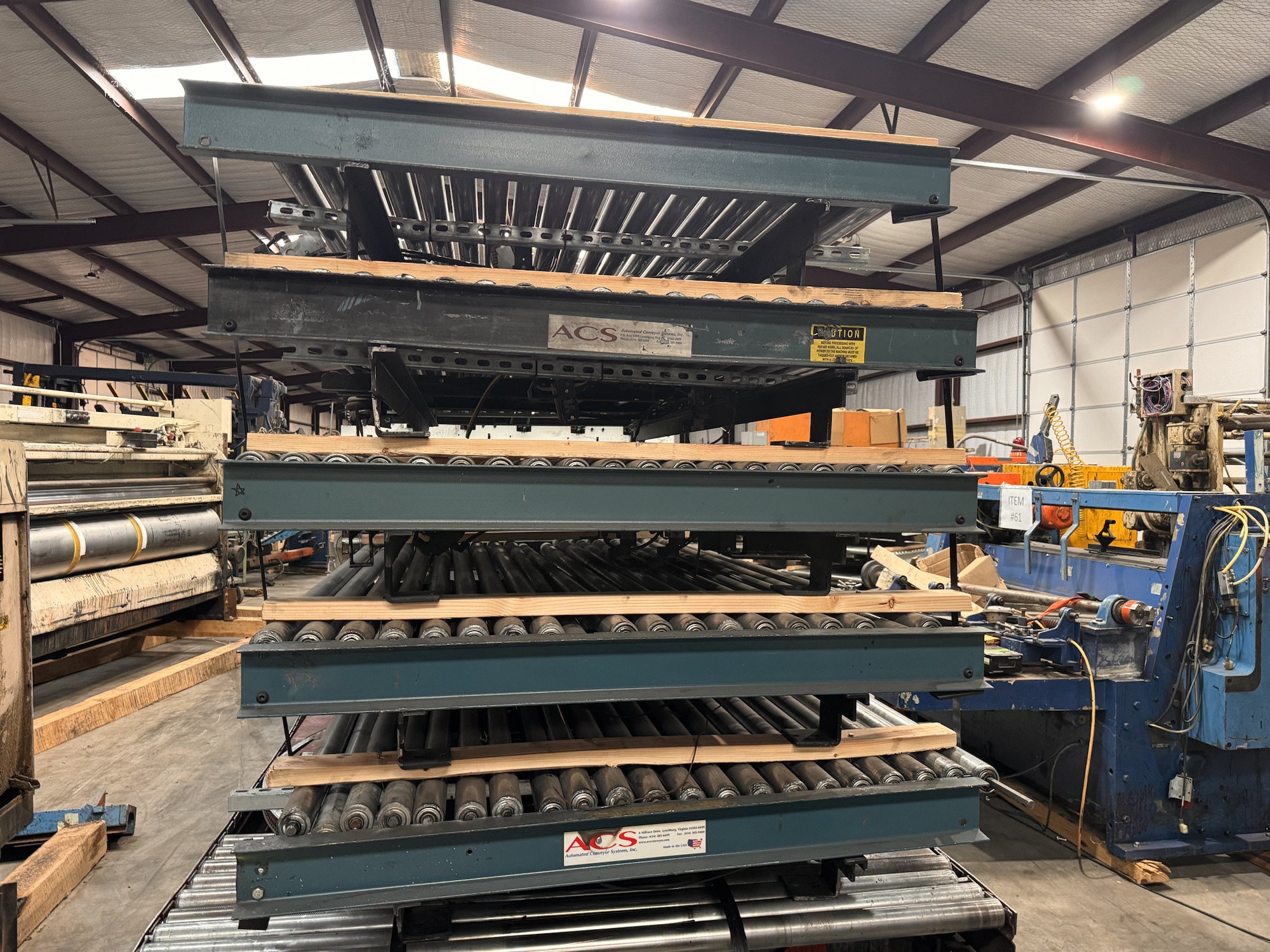 For Sale: 96” Powered Conveyor and Turntables – Thacker Sales Inc.